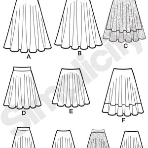 Simplicity 9123 Aka 1200 Boho Skirt Sewing Pattern Adult Teen - Etsy