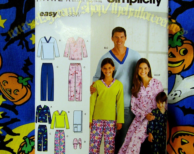 Simplicity 9132 Pajama Bottoms Sewing Pattern Pants Loungewear for the ...