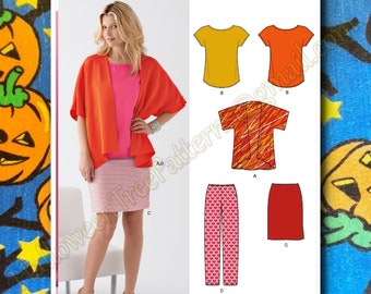 Sewing Pattern for Women's Tops, Jacket, Skirt, and Pants, Kimono ...