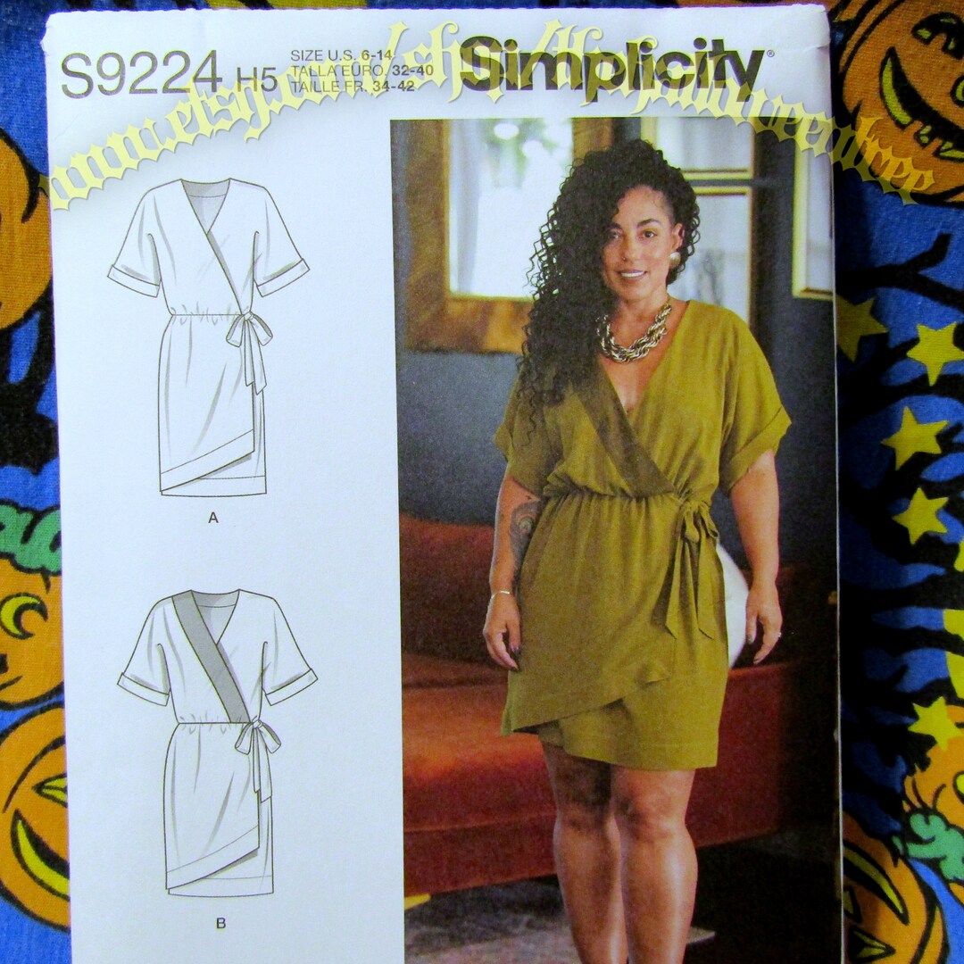 Simplicity 9224 Wrap Dress Sewing Pattern Sizes 6-14 S9224 - Etsy UK