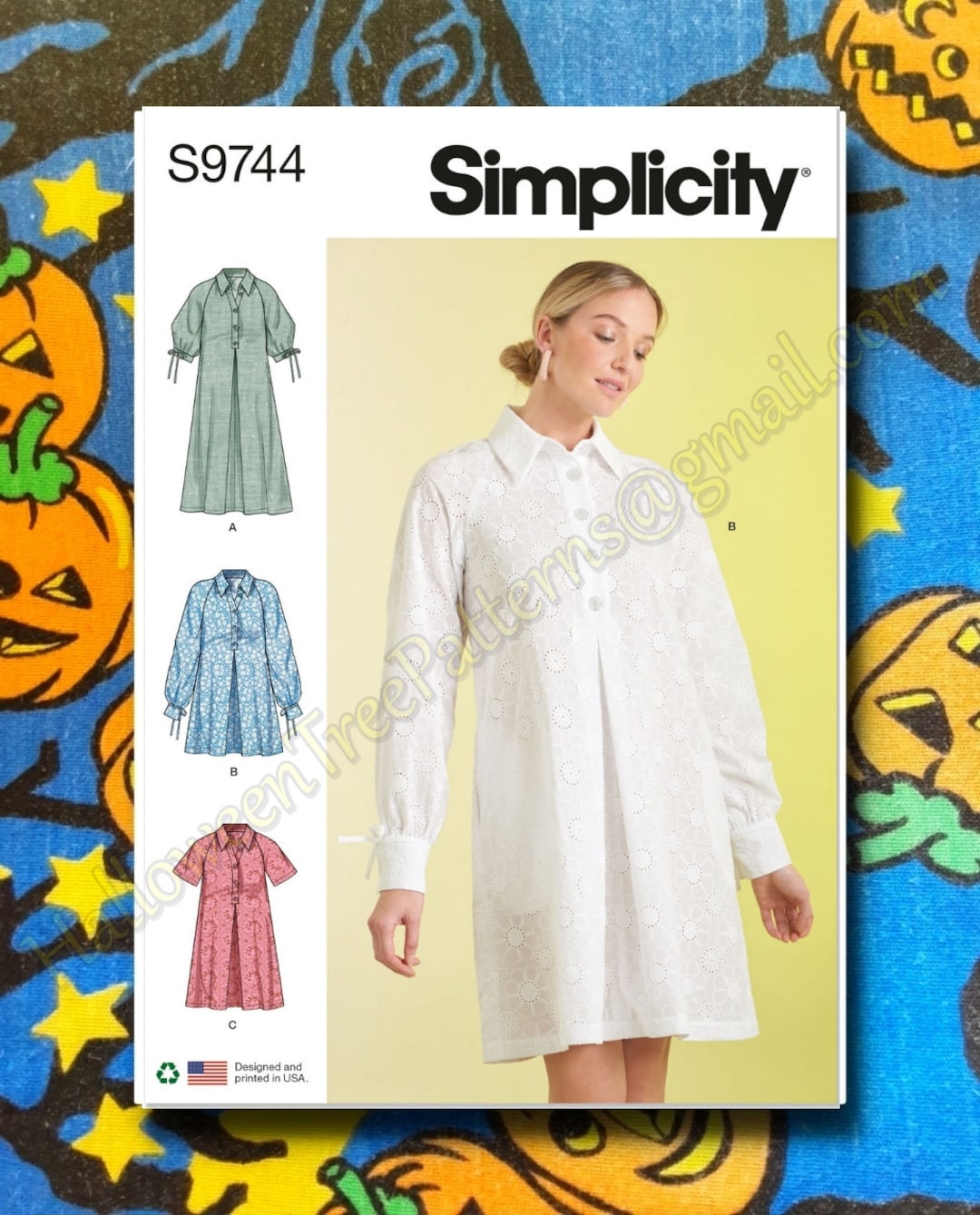 Simplicity 9744 Shirt Dress Sewing Pattern Sizes Sizes 8-16 S9744 ...