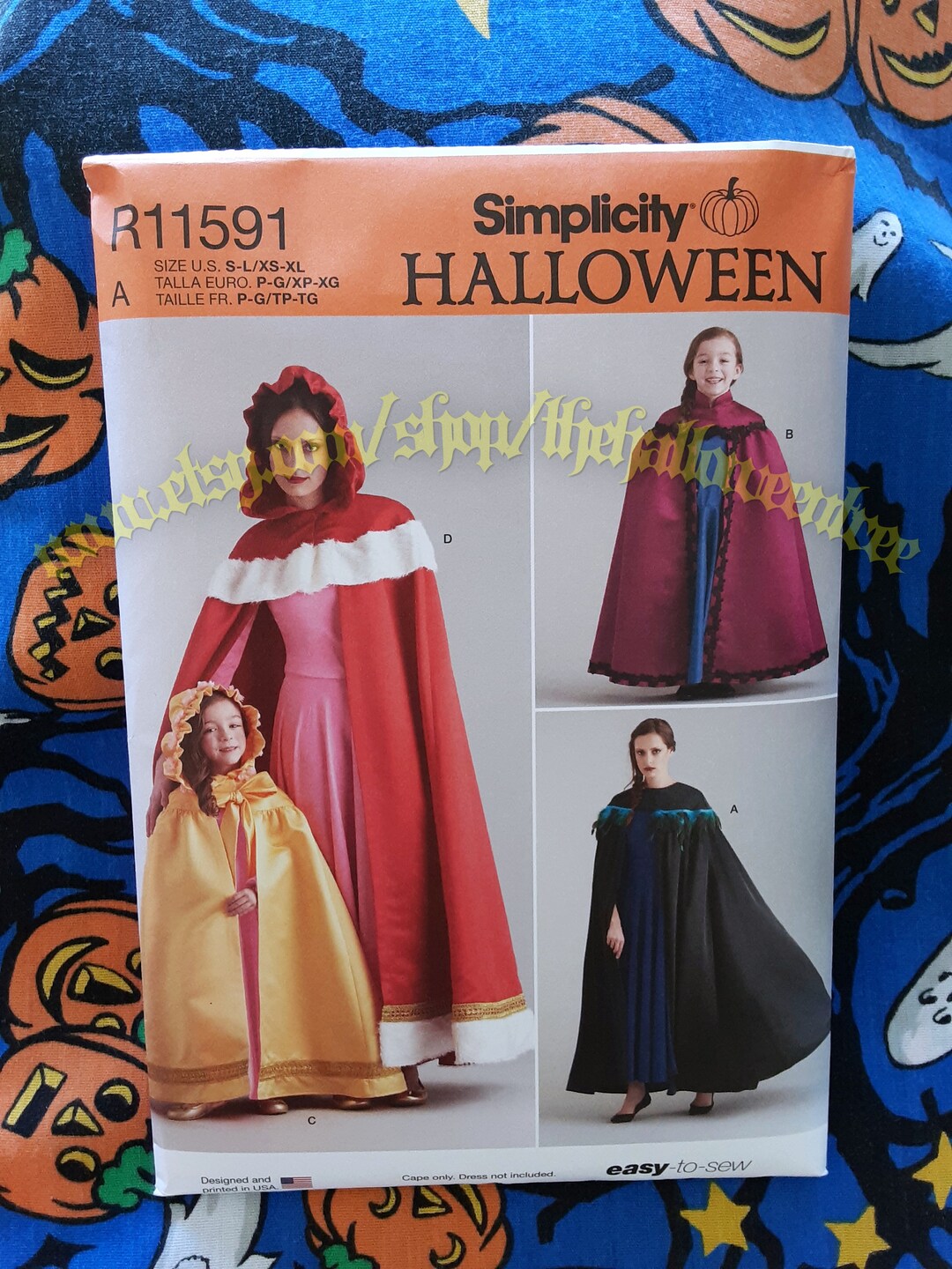 Simplicity S9626 Cape Cloak Costume Sewing Patterns Adult and Child ...