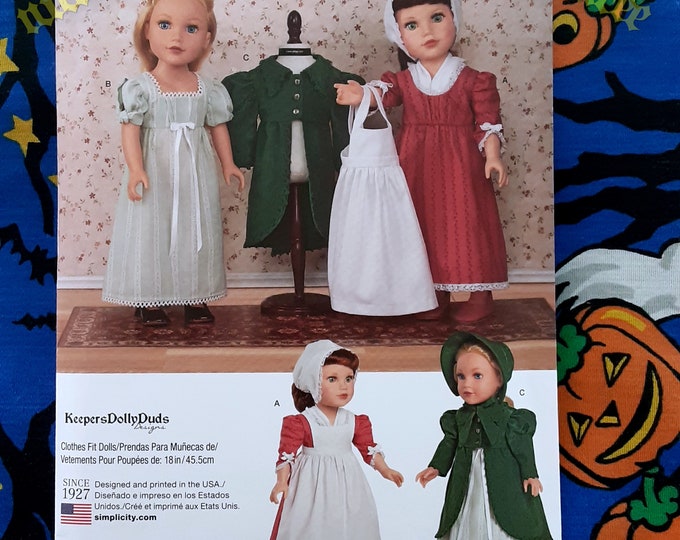 Simplicity 8714 Farmhouse Prairie Style 18" Doll Clothes Keepers Dolly ...