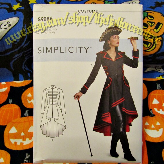 Simplicity 9086 R11595 Pirate Jacket Lace Back Sewing Pattern - Etsy