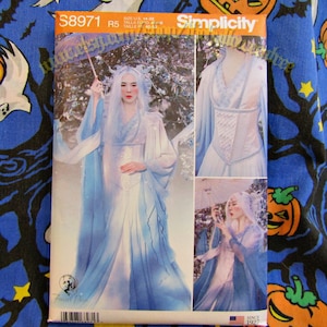 Simplicity S8971 Fairy Princess Witch Dress Gown Costume Sewing Pattern ...