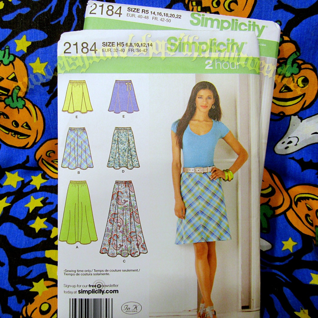 Simplicity 2184 Gored Skirt Sewing Pattern Sizes 6-14 S2184 - Etsy