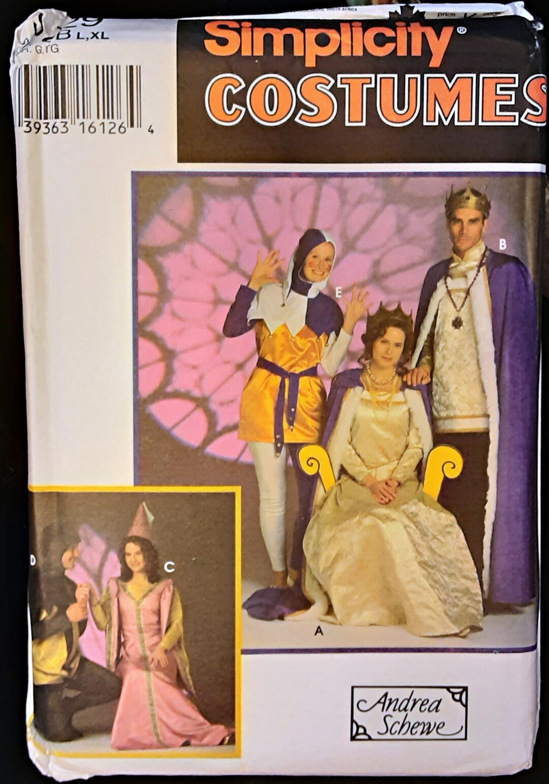 Simplicity 9229 Vintage OOP Medieval Costums Sewing Pattern Sizes L_XL ...
