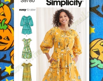 Simplicity 8637 Side Tie Wrap Dress Sewing Pattern Sizes 6-14 S8637 - Etsy