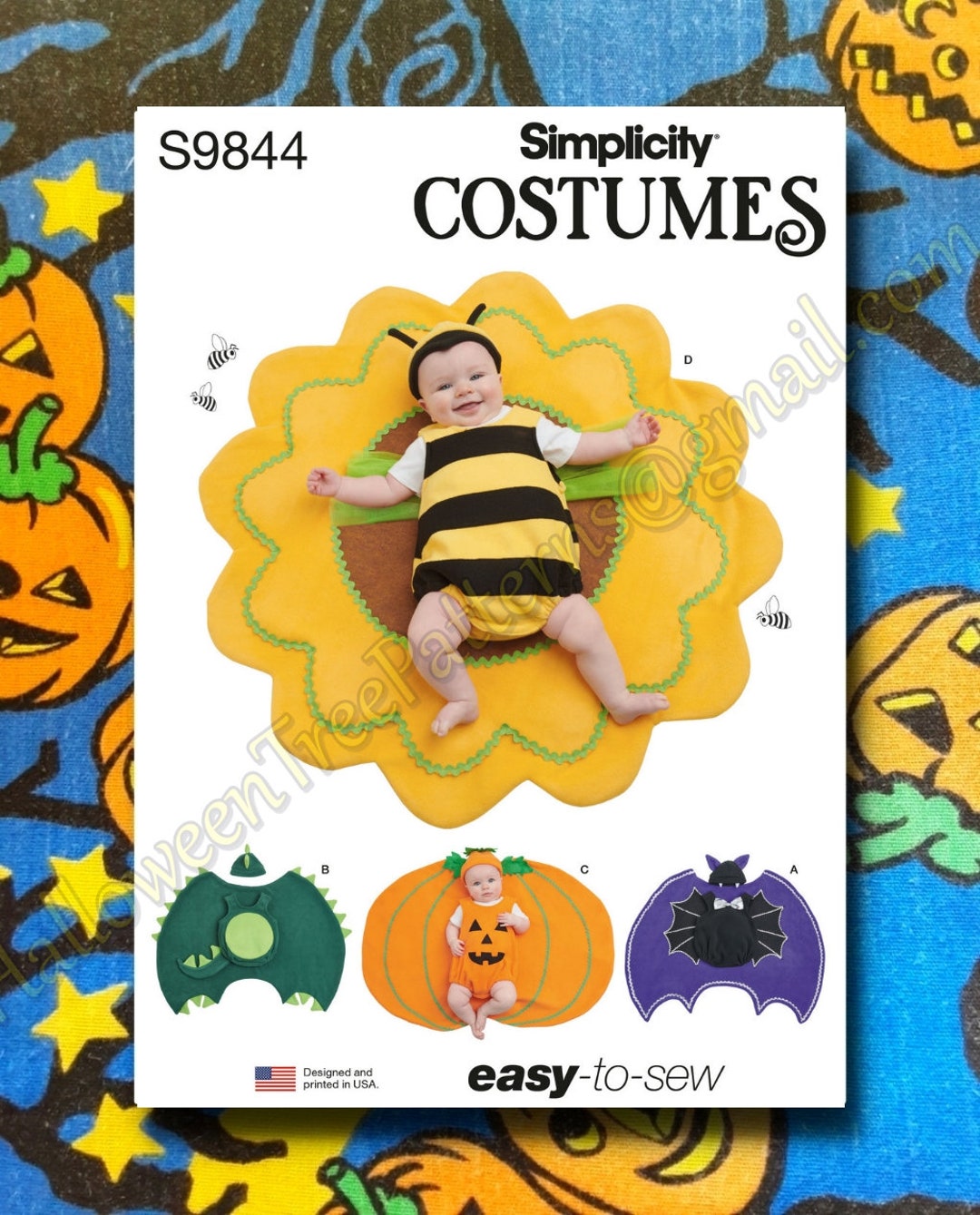 Simplicity S9844 SEWING PATTERN Baby Pumpkin Animal Costumes Simplicity 9844 - Etsy