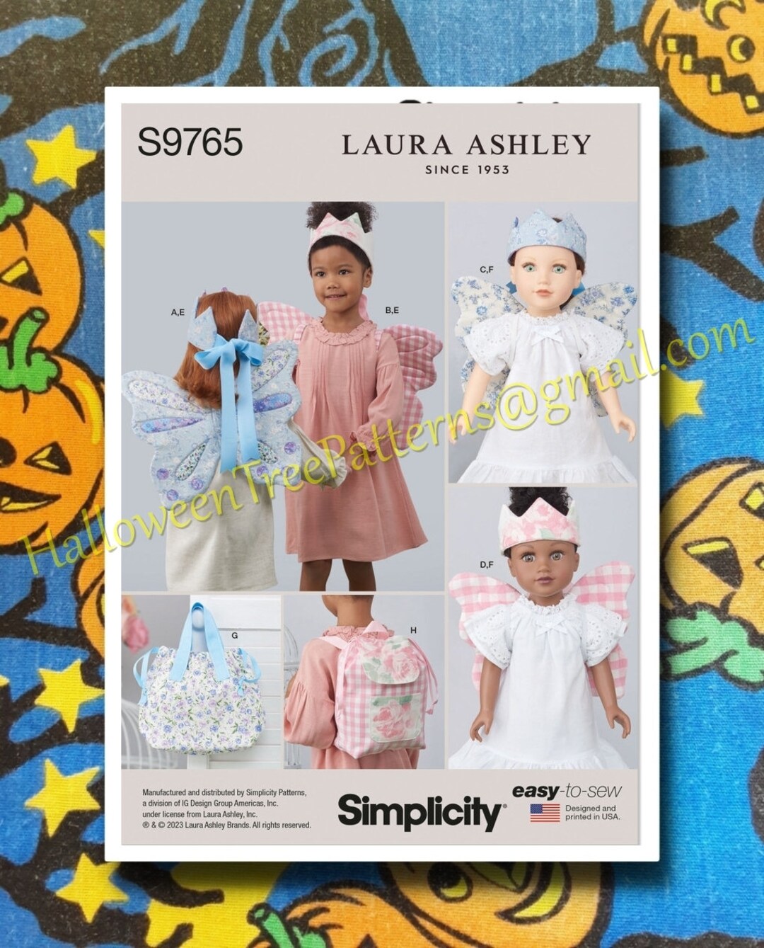 Simplicity 9765 Aka R11752 Wings for Dolls and Kids Bag Purse Pack ...