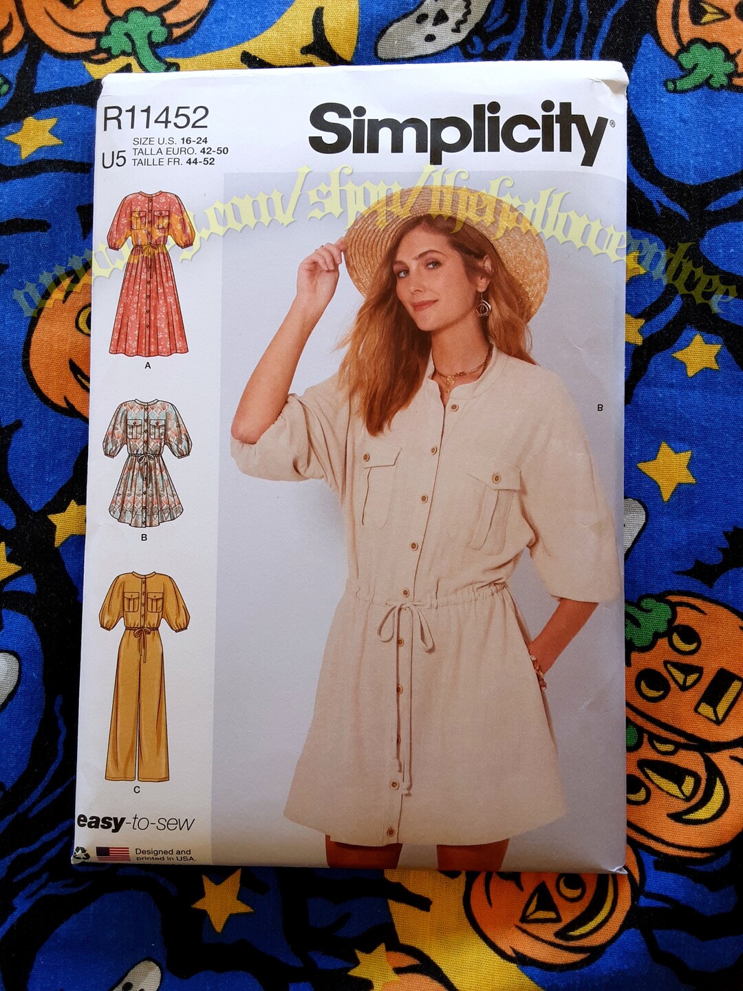 Simplicity 9544 R11452 Romper Jumpsuit Dress Sewing Pattern Sizes 16-24 ...