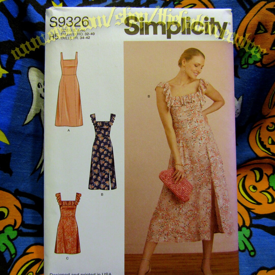 Simplicity 9326 Summer Dresses Sewing Pattern Sizes 6-14 S9326 - Etsy