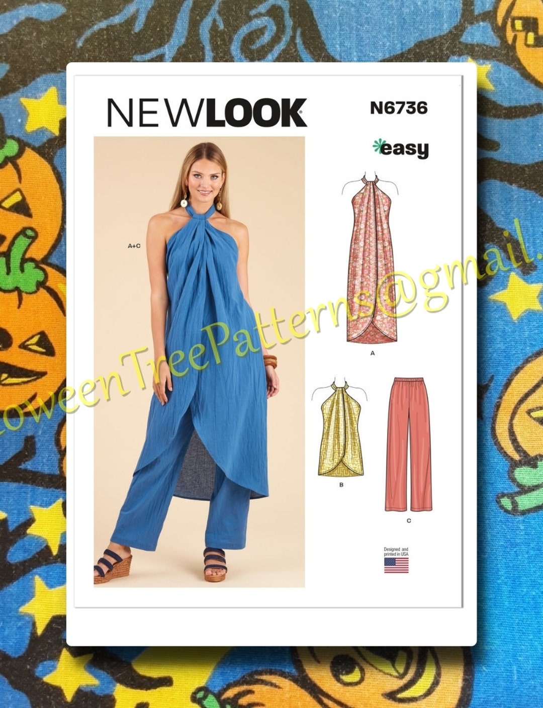 New Look 6736 Sewing Pattern Sizes 6-18 Halter Dress Top Separates ...