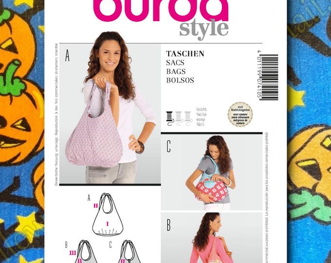 Burda 7410 Shopping Tote Bag Purse Sewing Pattern Burda Style - Etsy