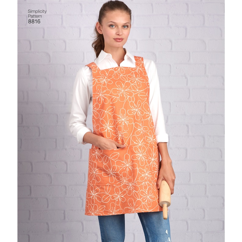 Simplicity 9409 Apron Dress Smock Sewing Pattern Sizes XS-XL S8816 9409 ...