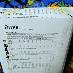 Simplicity 9324 Aka R11106 Dress Sewing Pattern Short Sleeve Options ...