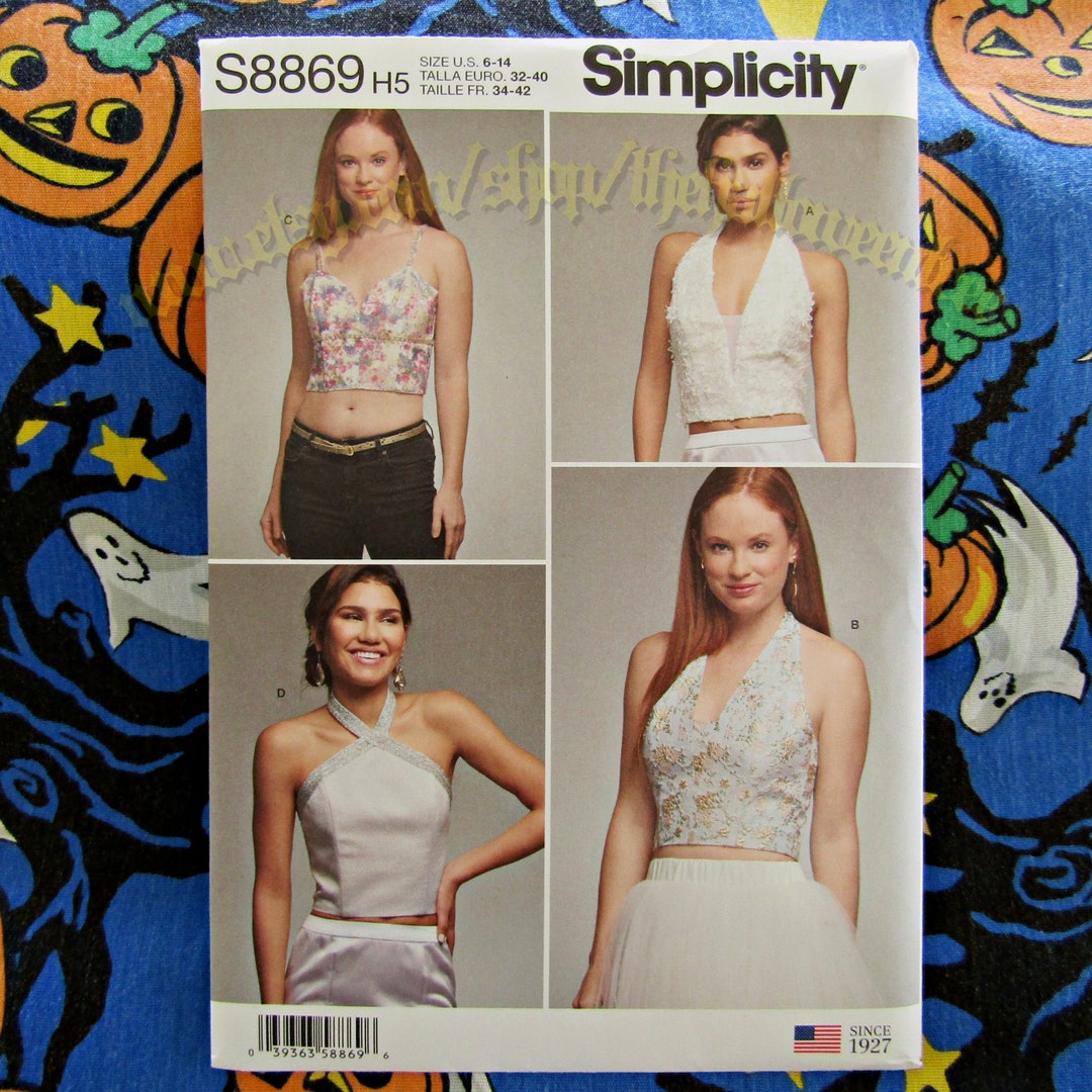 Simplicity 8869 Lined Tops Halter Sewing Pattern Sizes 6-14 S8869 - Etsy