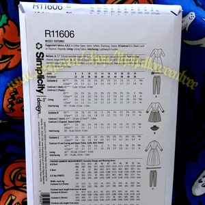 Simplicity 9632 R11606 6-14 Costume Dress Pants Witch Dress Sewing ...