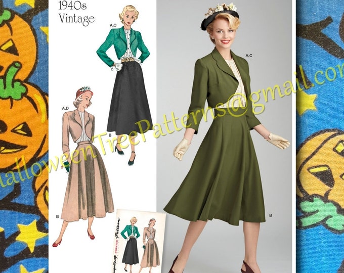 Simplicity 8462 Mid Century Vintage Style Sewing Pattern 16-24 Patterns ...