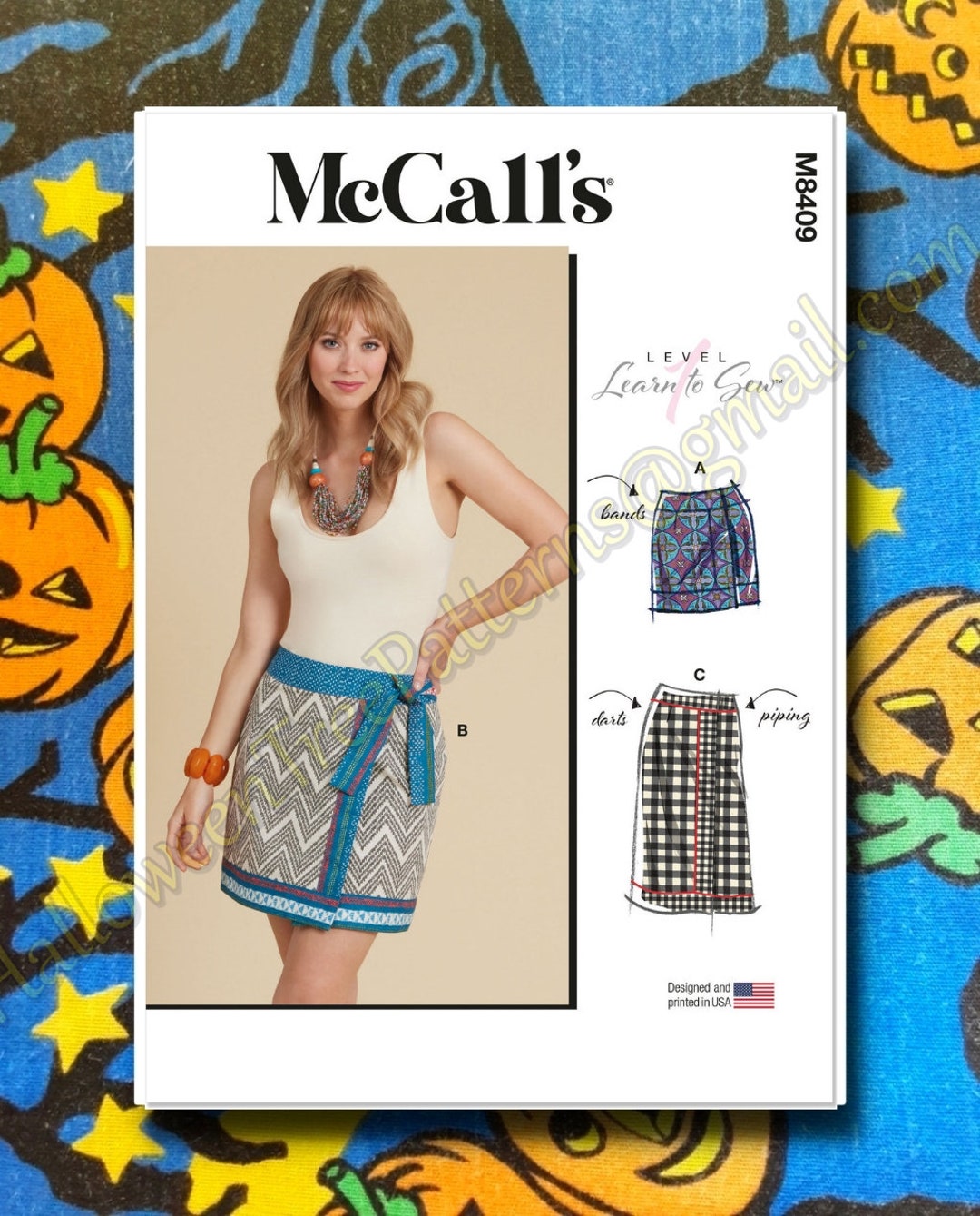 Mcalls 8409 Wrap Skirt Sewing Pattern Sizes 16-24 M8409 - Etsy