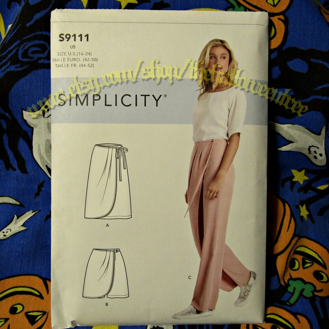 Simplicity 9111 Faux Wrap Pants Skirt & Shorts Sewing Pattern - Etsy