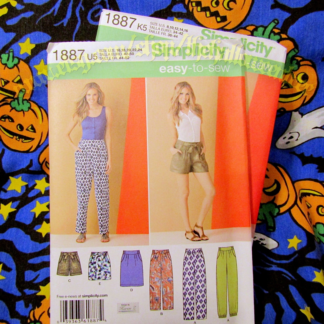 Simplicity 1887 Skirts Pants Shorts Sewing Pattern Sizes 8-16 S1887 - Etsy