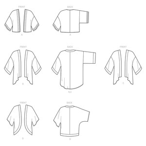 Simplicity 9124 Kimono Cardigan Sewing Pattern XXS-XXL S9124 1318 - Etsy