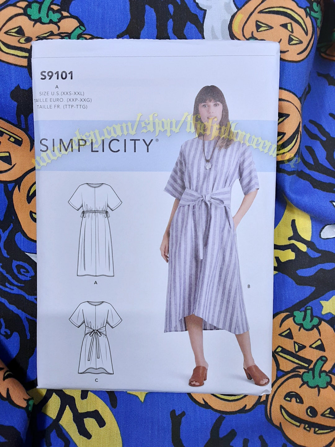 Simplicity 9101 Belted House Dress Sewing Pattern XXS to XXL S9101 ...