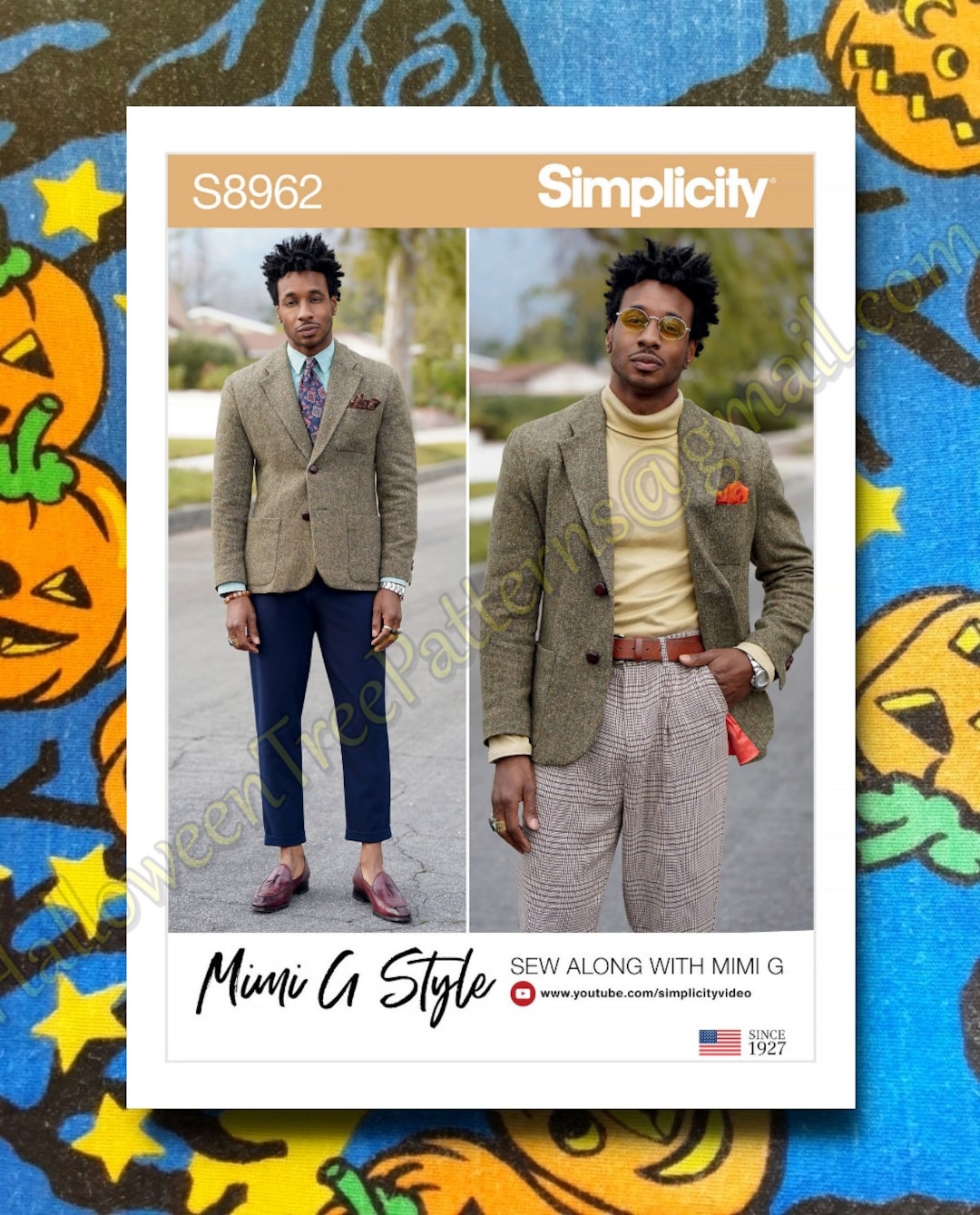 Simplicity S8962 Mens Suit Jacket Blazer Sports Jacket Sewing Pattern ...