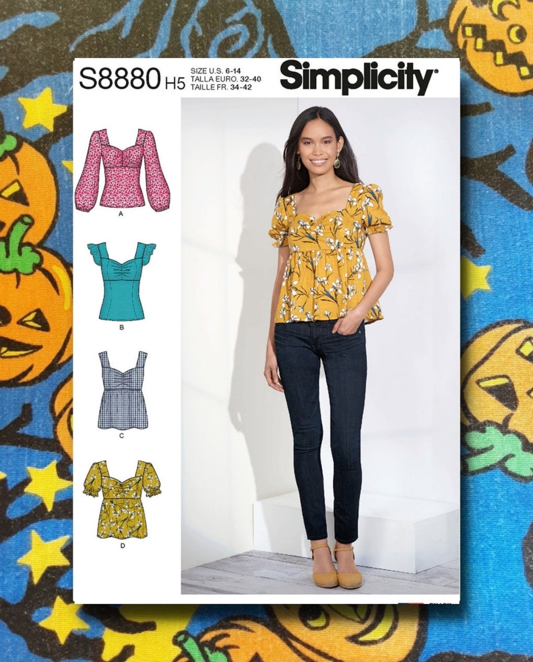 Simplicity 8880 Summer Blouse Top Sewing Pattern Sizes 6-14 S8880 Aka ...