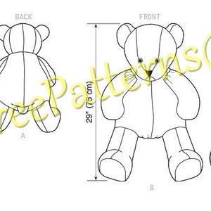 Simplicity 9307 Plushies Stuffed Bear Animal Sewing Patterns Teddy ...