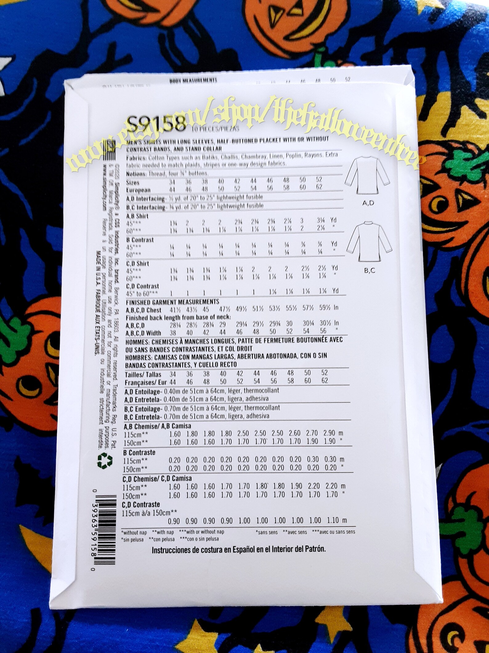 Simplicity 9158 Kurta Tunic Half Button Shirt Wedding Sewing Patterns ...