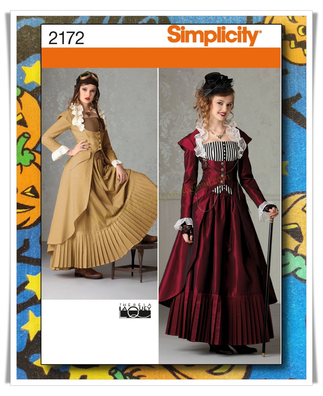 Simplicity S2172 Victorian Edwardian Steampunk Style Dress Sewing ...