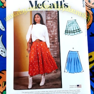 Mccalls 8248 Pleated Skirt Sewing Pattern Sizes 16-24 M8248 - Etsy