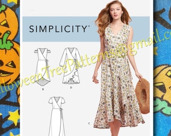 Simplicity 8637 Side Tie Wrap Dress Sewing Pattern Sizes 6-14 S8637 - Etsy