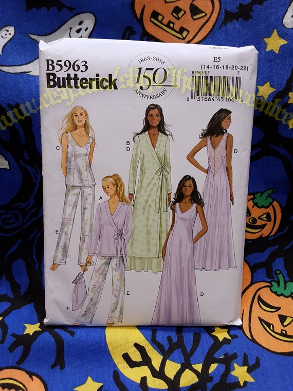Butterick 5963 Sleepwear Robe Pajamas Sewing Pattern Sizes - Etsy
