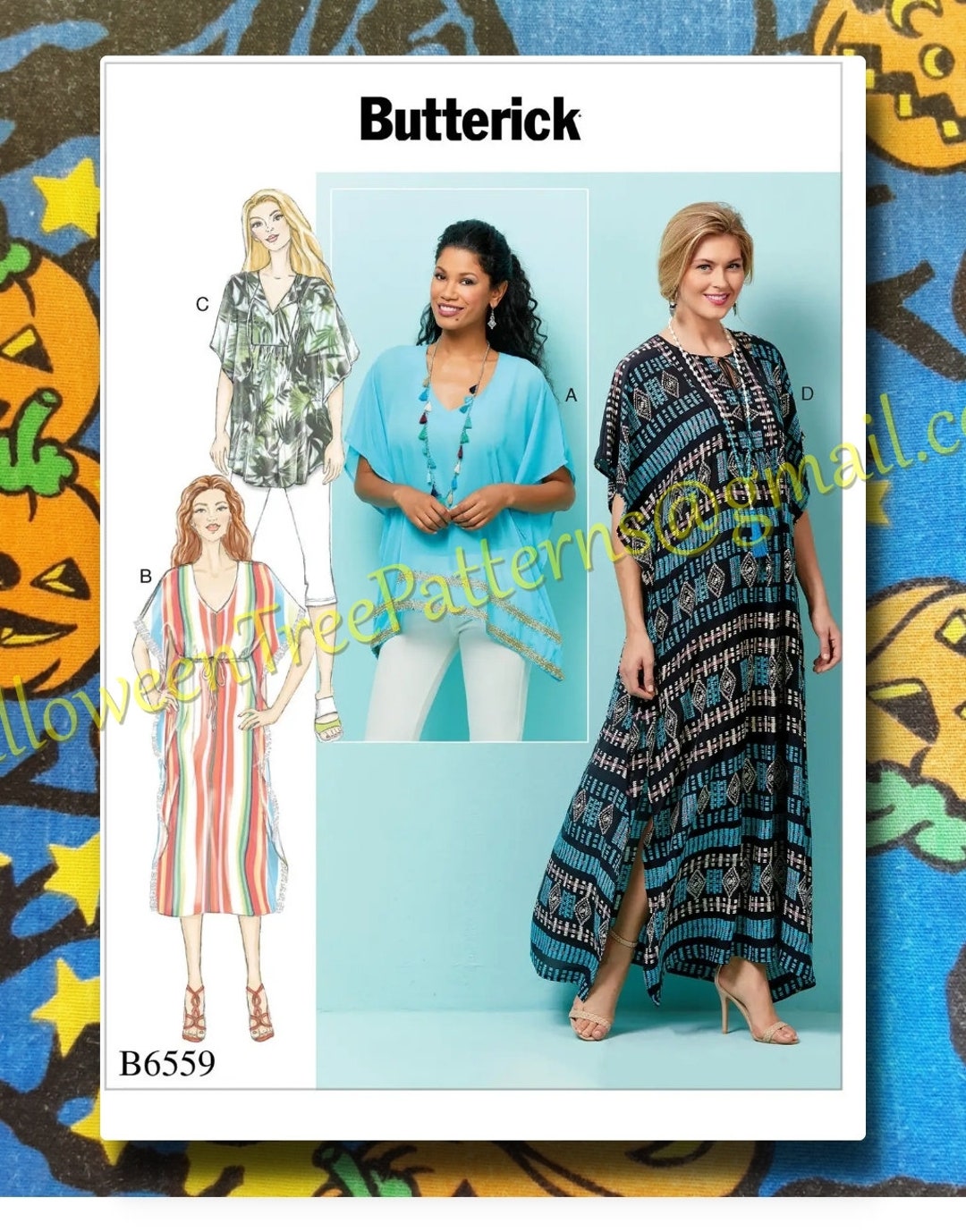 Butterick 6559 L-XXL House Dress Caftan Kite Dress Tunic Top Sewing Pattern B6559 Sizes L-xxl - Etsy