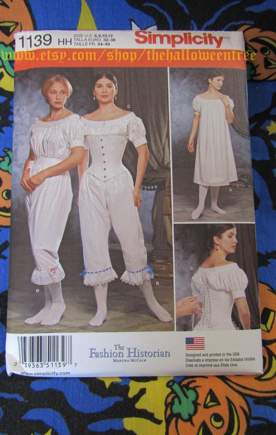 Simplicity 1139 Bloomers and Corset Undergarments Sewing Pattern Sizes ...