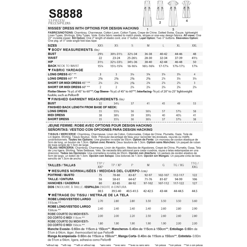 Simplicity 8888 House Dress Sewing Pattern With Options for | Etsy