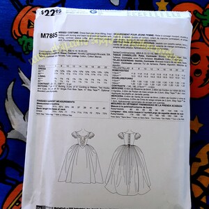 Mccalls 7885 Ball Gown Court Dress Renaissance Costume Sewing Pattern ...