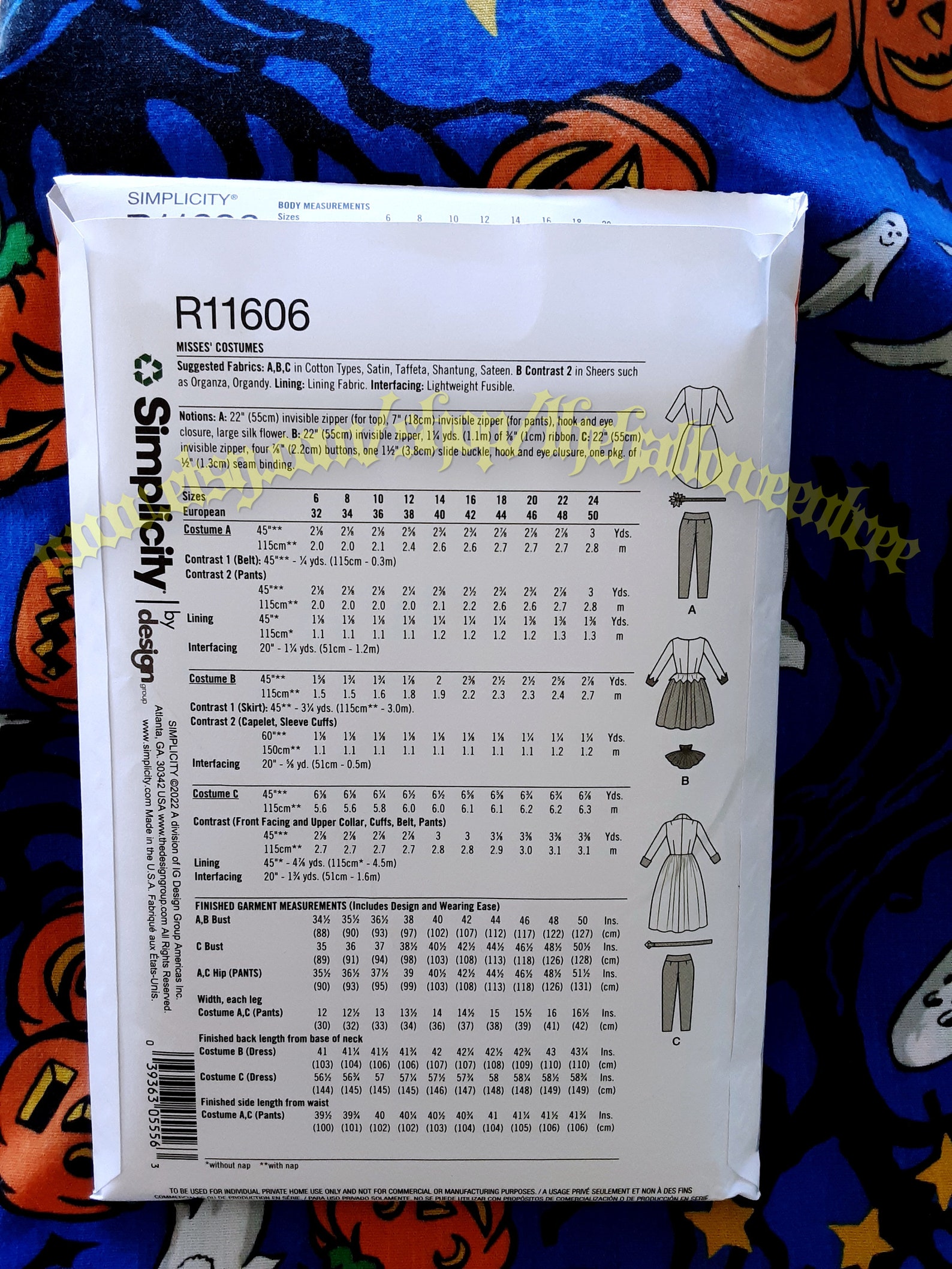 Simplicity 9632 R11606 6-14 Costume Dress Pants Witch Dress - Etsy