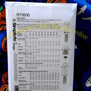 Simplicity 9632 R11606 6-14 Costume Dress Pants Witch Dress Sewing ...