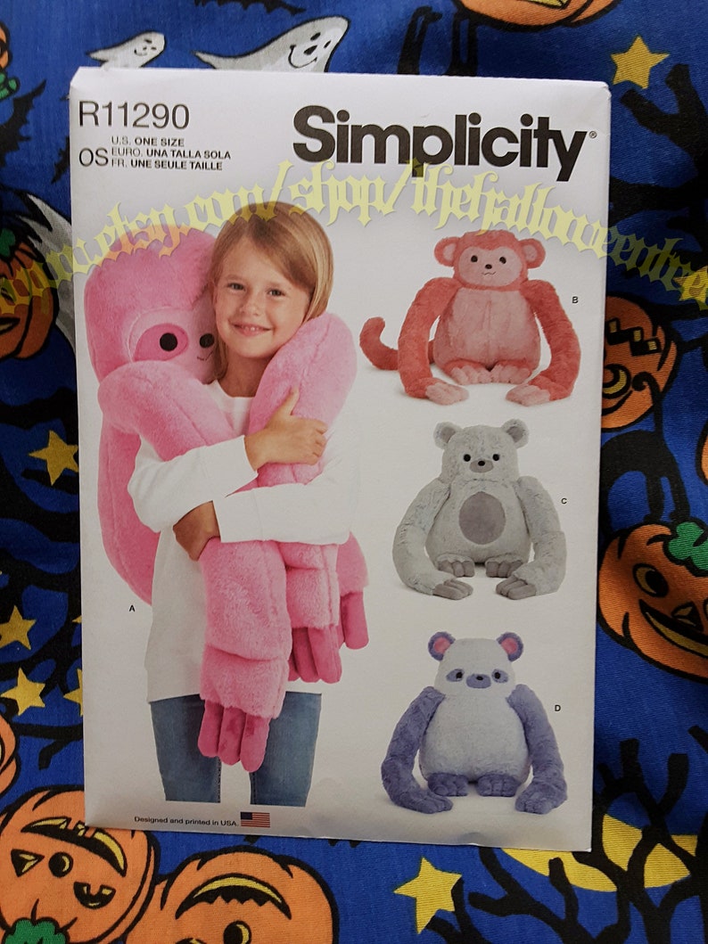 Simplicity 9442 R11290 Plush Bear Sloth Stuffed Animal Sewing - Etsy