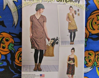 Simplicity 9409 Apron Dress Smock Sewing Pattern Sizes XS-XL S8816 9409 ...