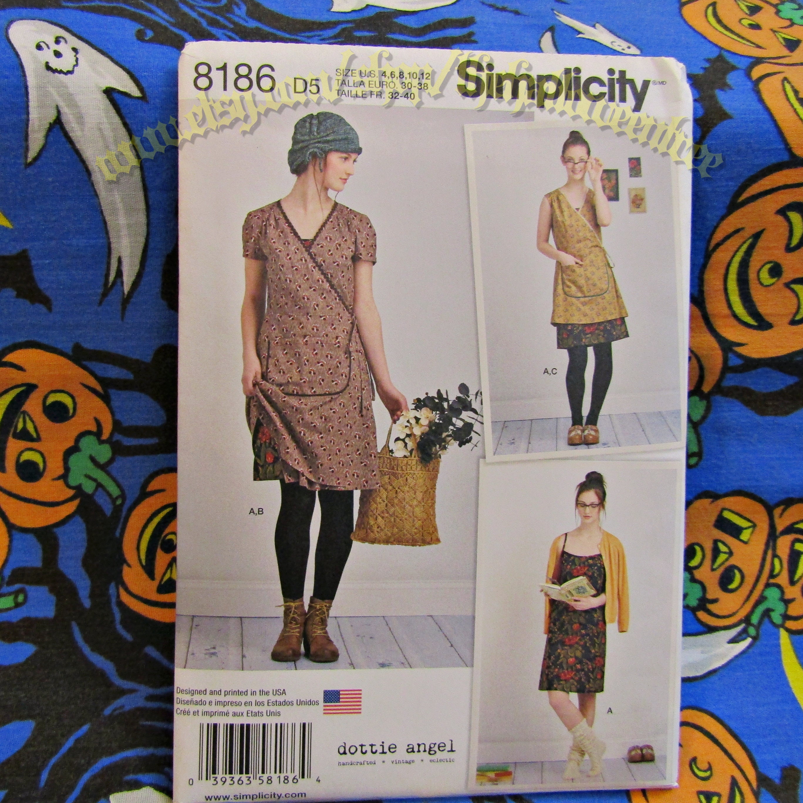 Simplicity 8186 Hipster Frock Apron Dress Sewing Pattern Adult - Etsy UK