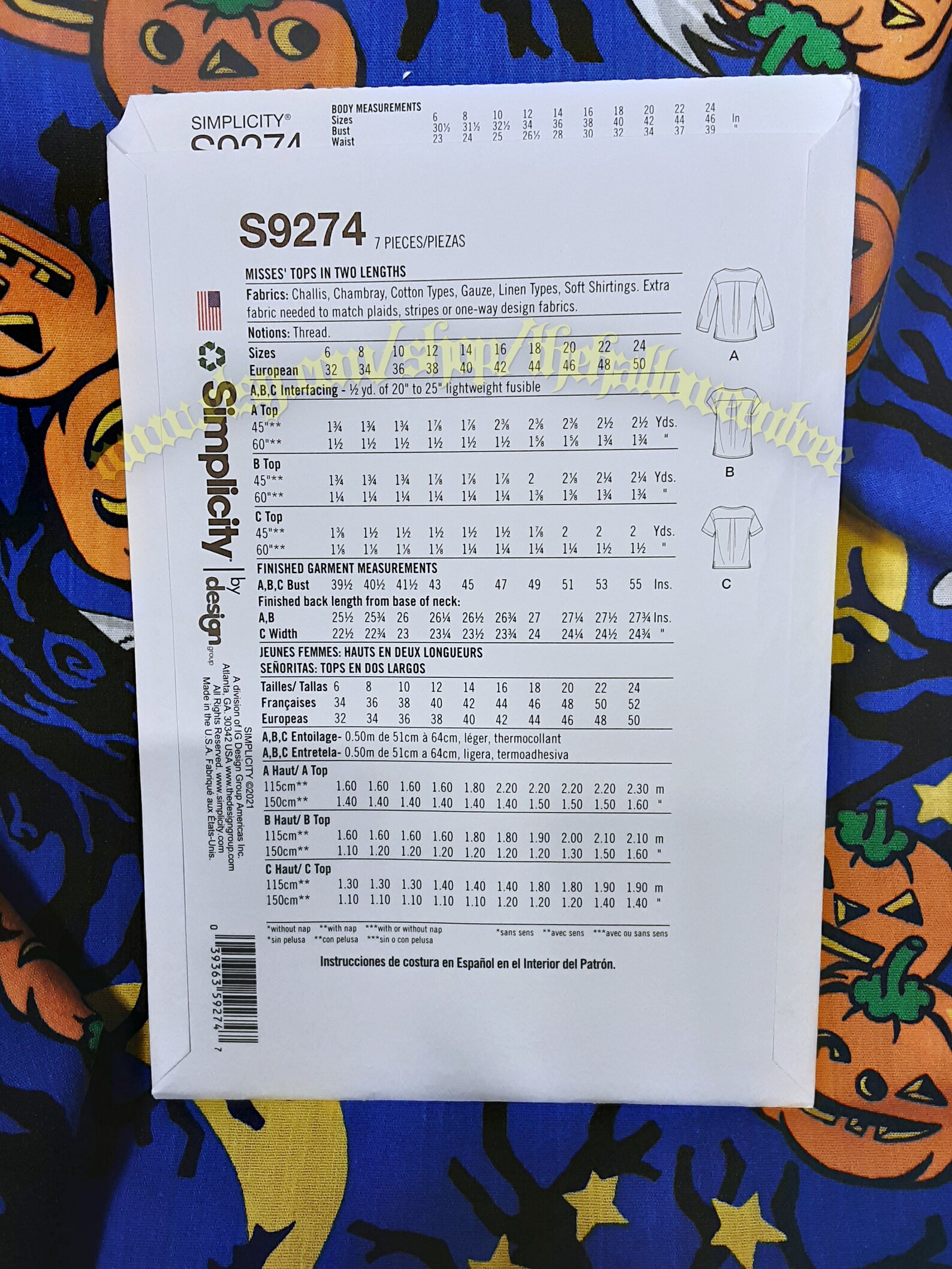 Simplicity 9274 Pullover Blouse Tunic Top Sewing Pattern Adult - Etsy