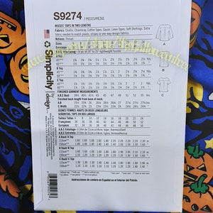 Simplicity 9274 Pullover Blouse Tunic Top Sewing Pattern Adult Sizes 6 ...