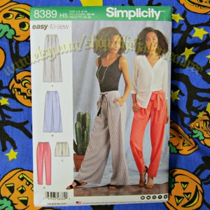 Simplicity 8389 Side Tie Pull on Pants Simple Sewing Pattern Shorts ...