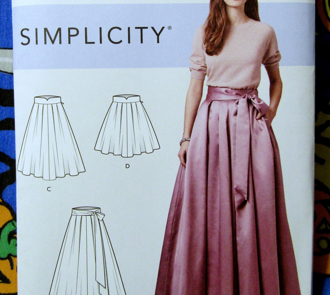 Simplicity 8743 Skirt Sewing Pattern Pleated Length Options - Etsy
