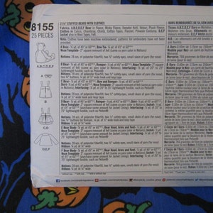 Simplicity 8155 Plushies Stuffed Animal Sewing Patterns Teddy Bears and ...